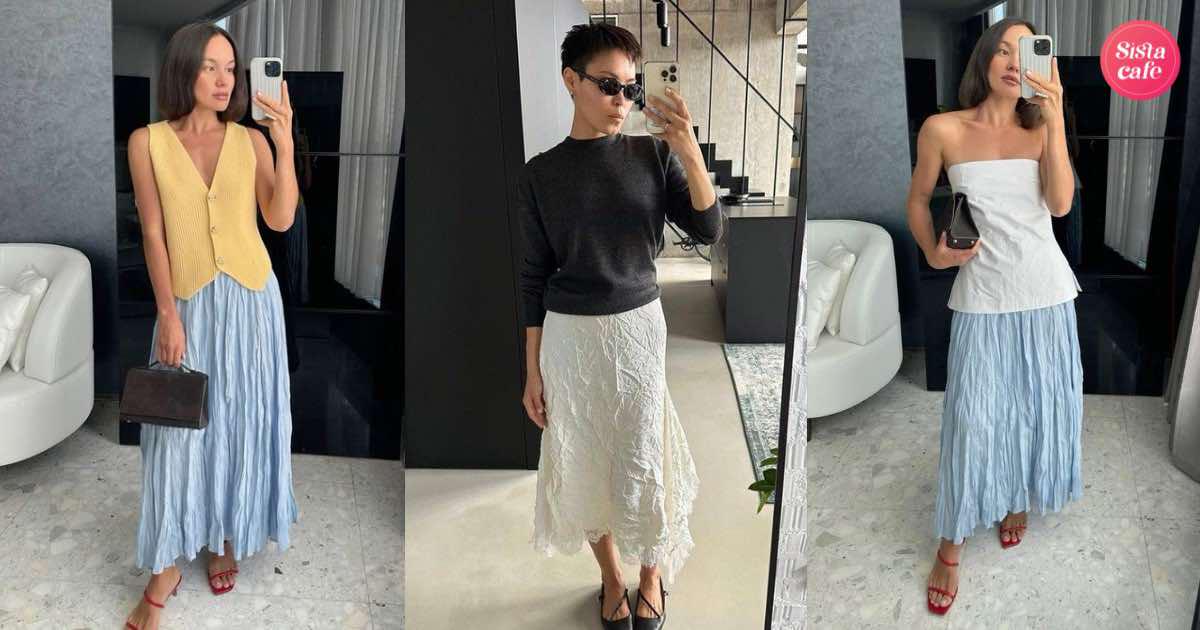 Tissue skirt ไอเดียแฟชั่นกระโปรงอัดยับ ลุคขี้เล่น สไตล์มินิมอลมินิใจ ...